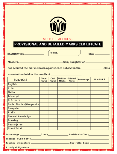 Mark-sheet Design - AG DESIGN SERVICES